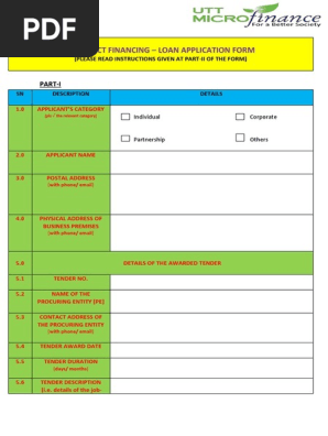 Finance Contract Forms