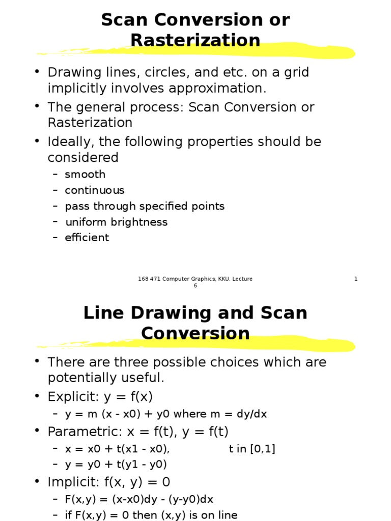 Scan Conversion or Rasterization | PDF | Ellipse | Areas Of Computer Science