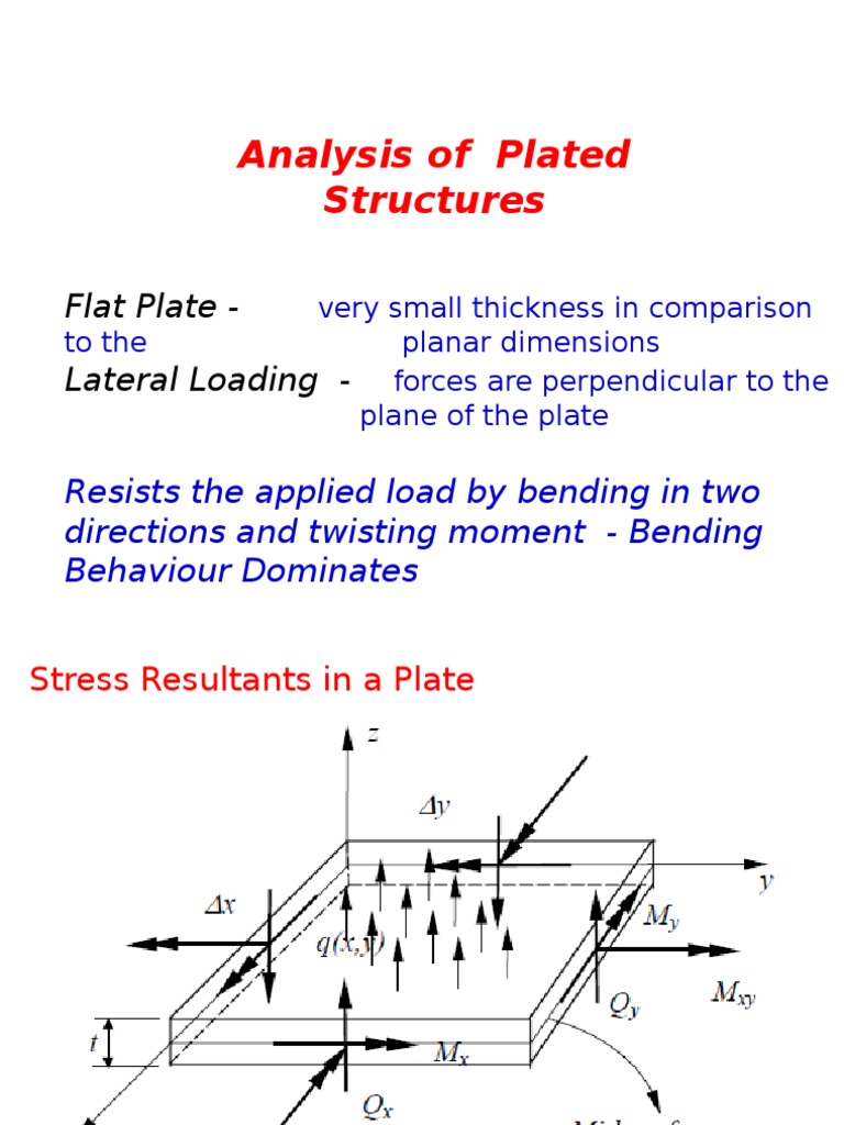 Analysis of Plated Structures: Flat Plate - Lateral Loading | PDF ...
