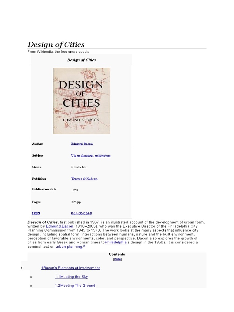 Design of Cities | PDF