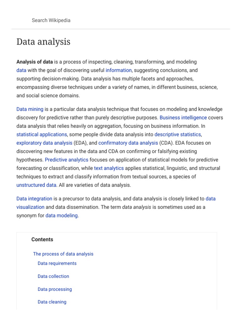 Data Analysis and Interpretation | PDF | Data Analysis | Statistics