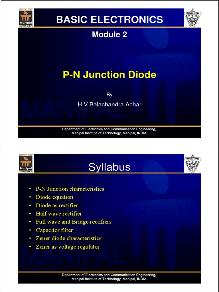 P-N Diode | PDF | Rectifier | P–N Junction