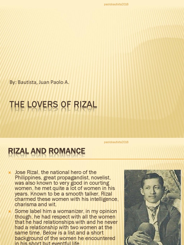 Rizal's Lovers Ppt | Fiction & Literature