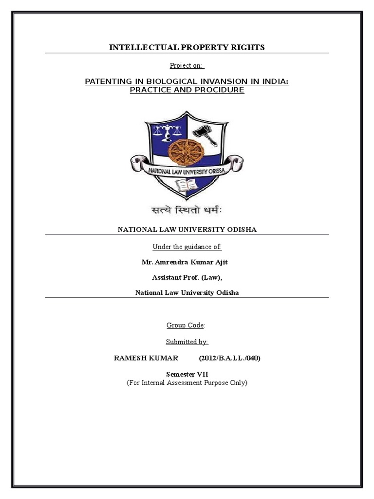 Ipr Project | PDF | Patent | Biotechnology