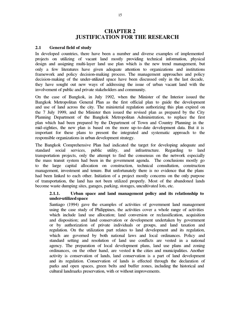 Justification For The Research: 2.1 General Field of Study | PDF | Politics