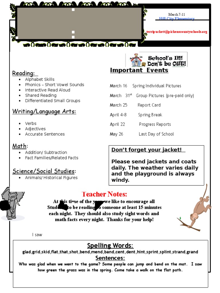 Weekly Newsletter: March 7-11 Updates | PDF