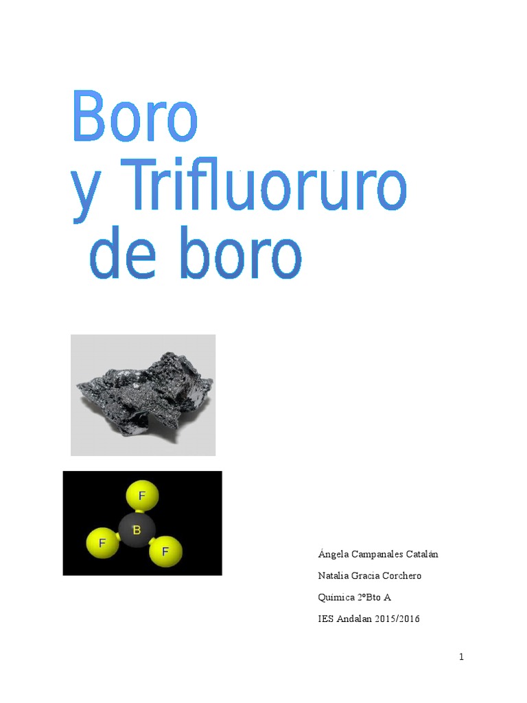 Boro | PDF | Boro | Elementos químicos