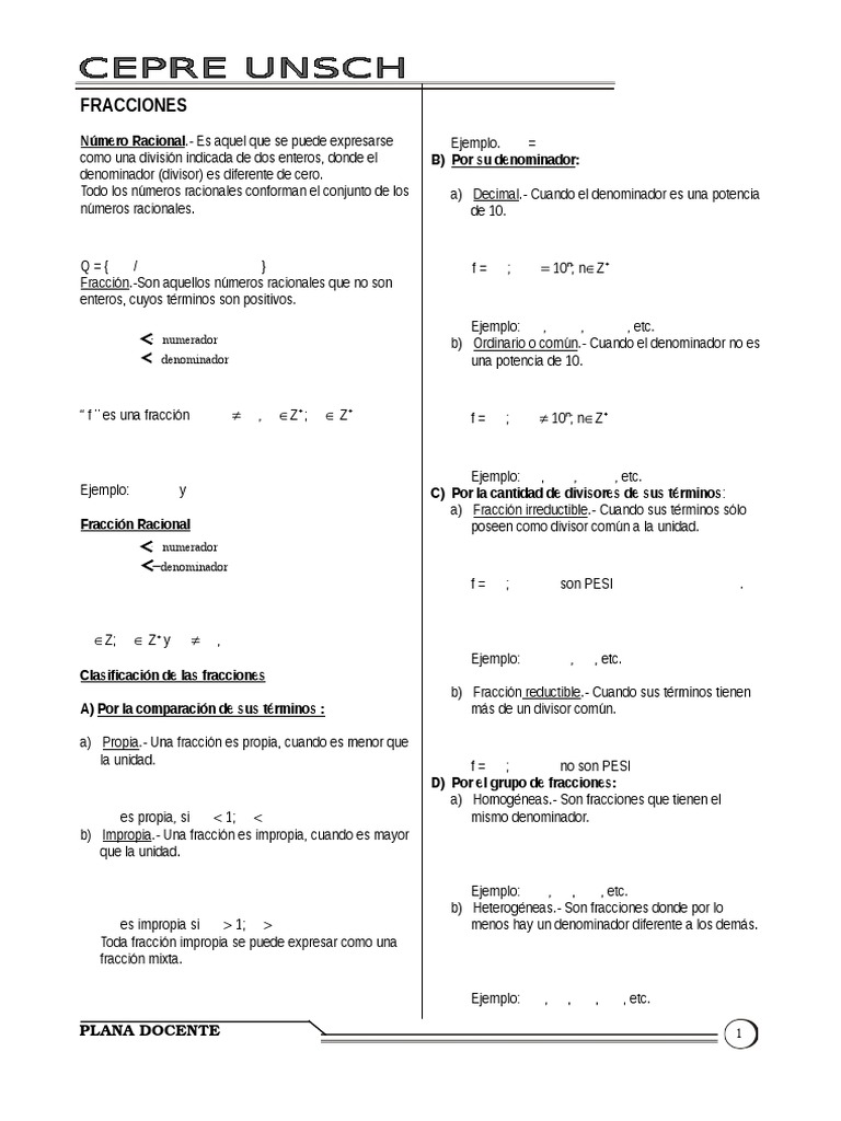14 Fracci Ones | PDF | Fracción (Matemáticas) | Número racional