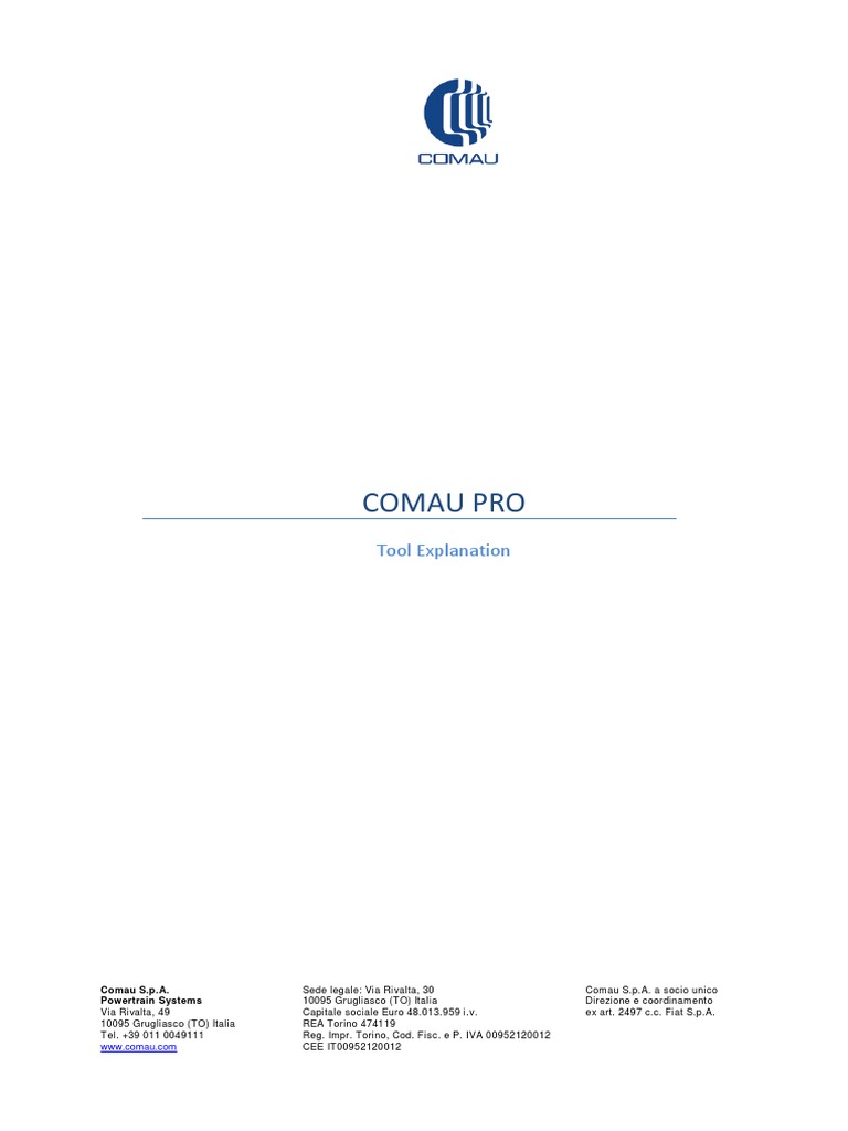 Comau Pro Tool | PDF