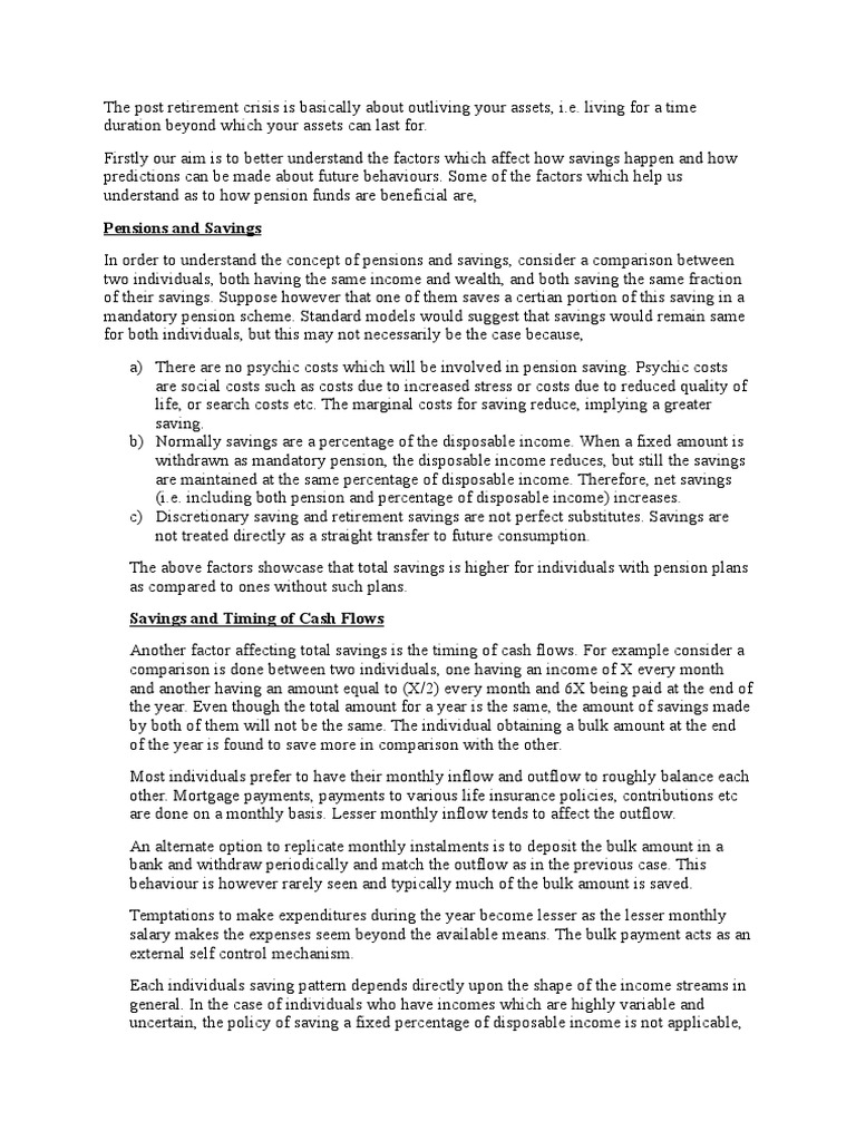 Overcoming Obstacles to Effective Retirement Savings: Understanding Factors that Impact Savings ...