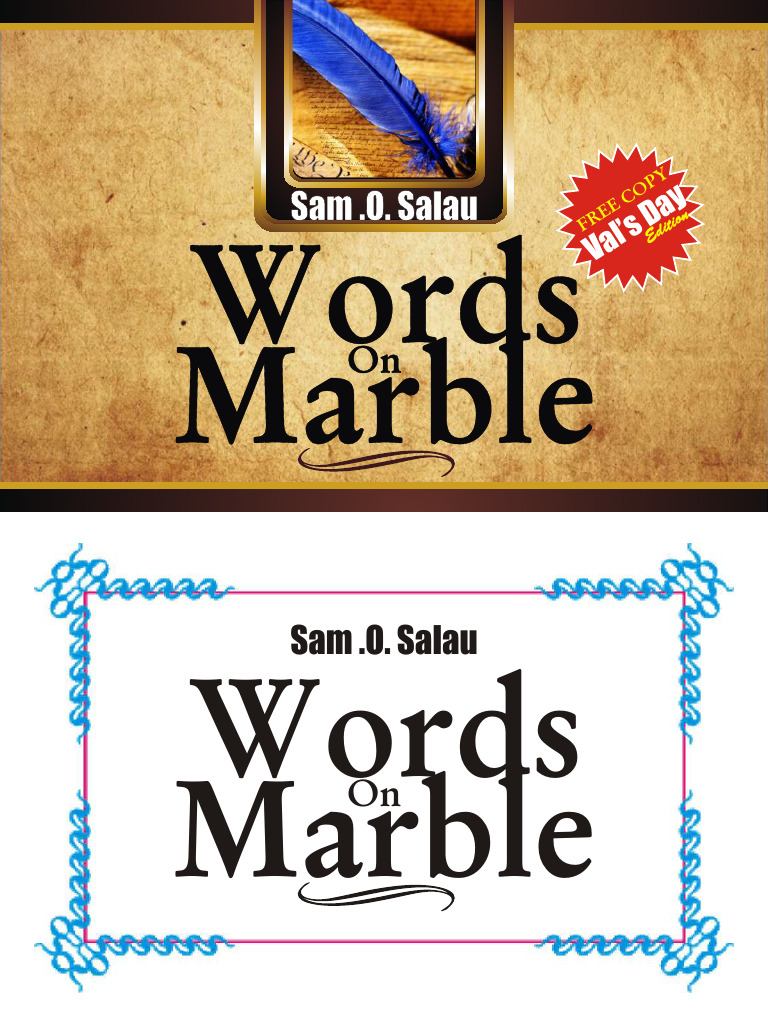 Words On Marble 1 | PDF | Prayer | Salvation