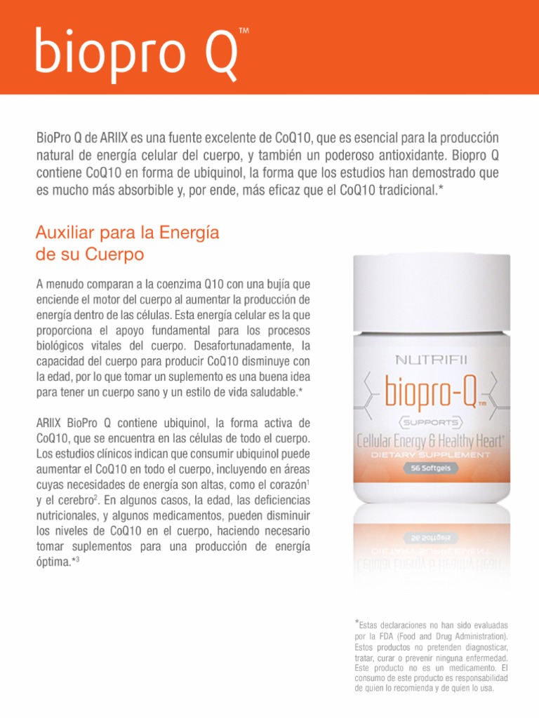 Biopro-Q de Nutrifii | PDF | Colesterol | Administración de Alimentos y ...