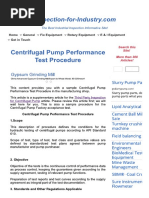 Pump Performance Test Procedure | PDF | Flow Measurement | Pump
