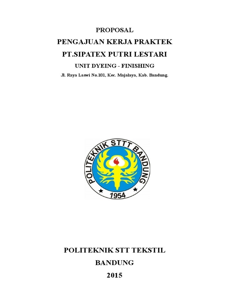 Proposal PT - Sipatex | PDF | Karier & Perkembangan | Bisnis