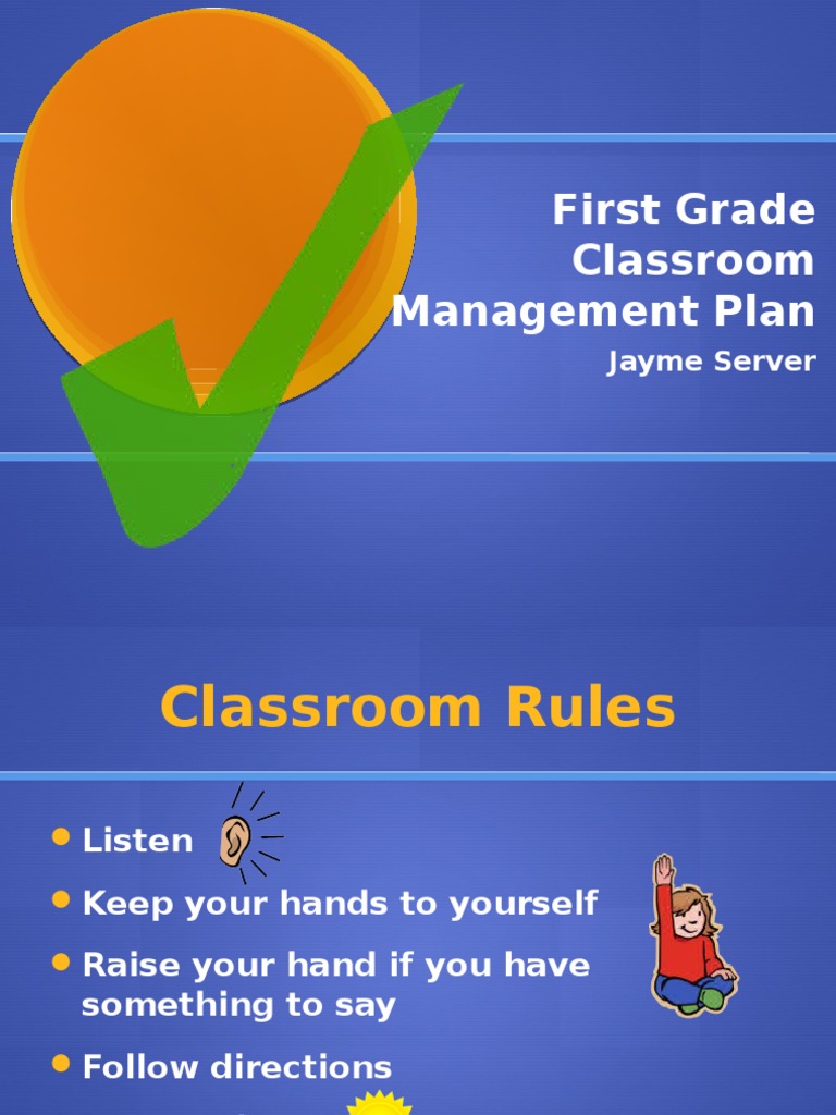 First Grade Classroom Management Plan | PDF | Language Arts & Discipline