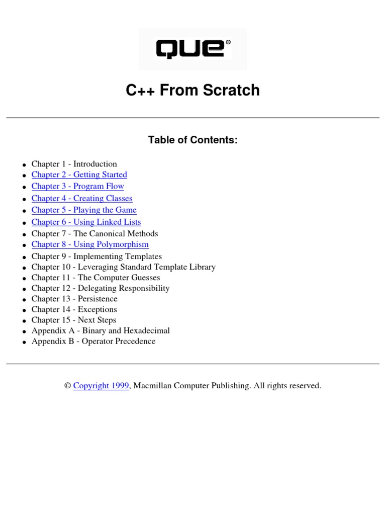 C++ From Scratch | PDF | Subroutine | Integer (Computer Science)
