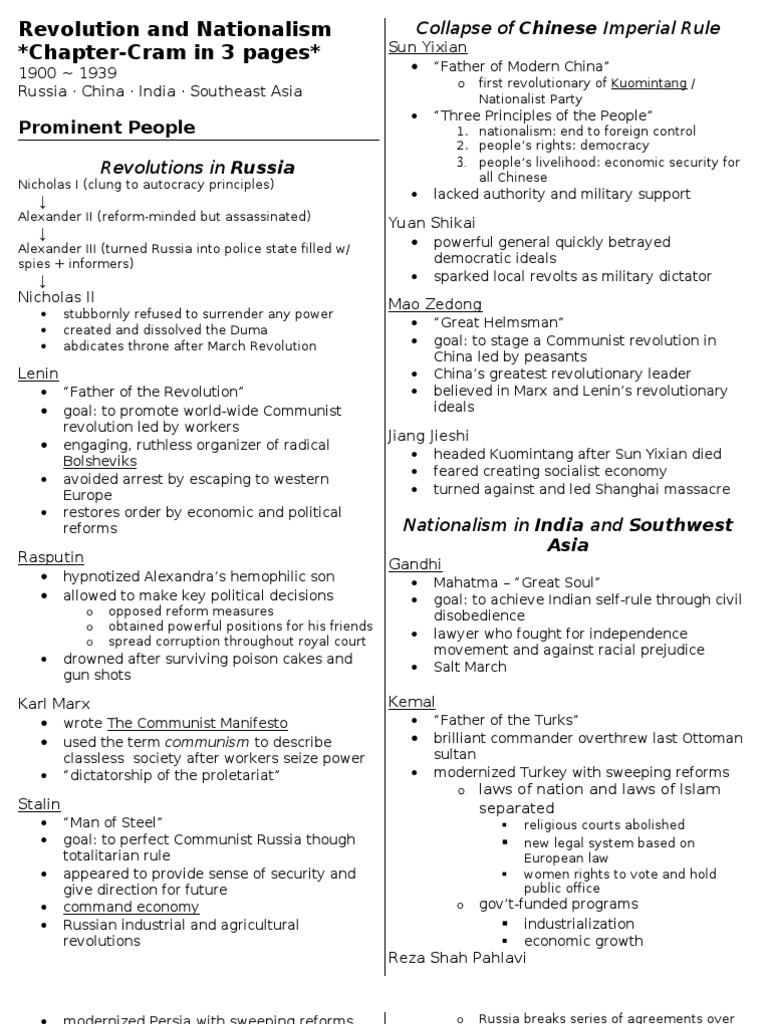 Revolution and Nationalism | PDF | Communism | Nicholas Ii Of Russia