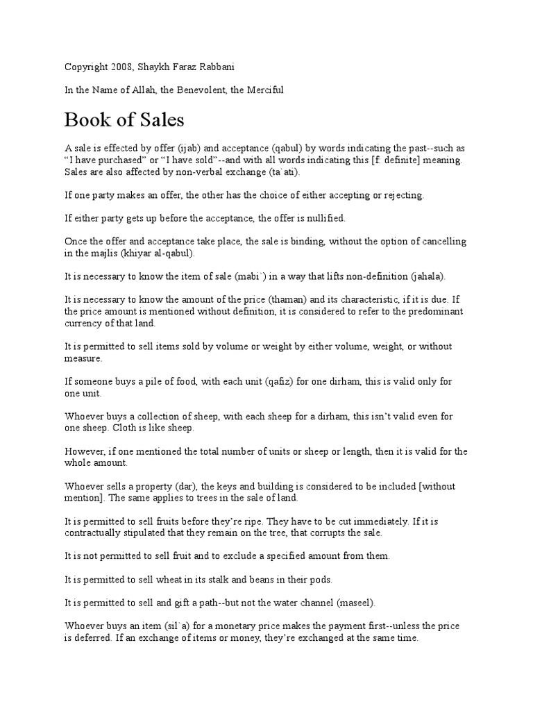 Book of Sales | PDF | Sales | Economies