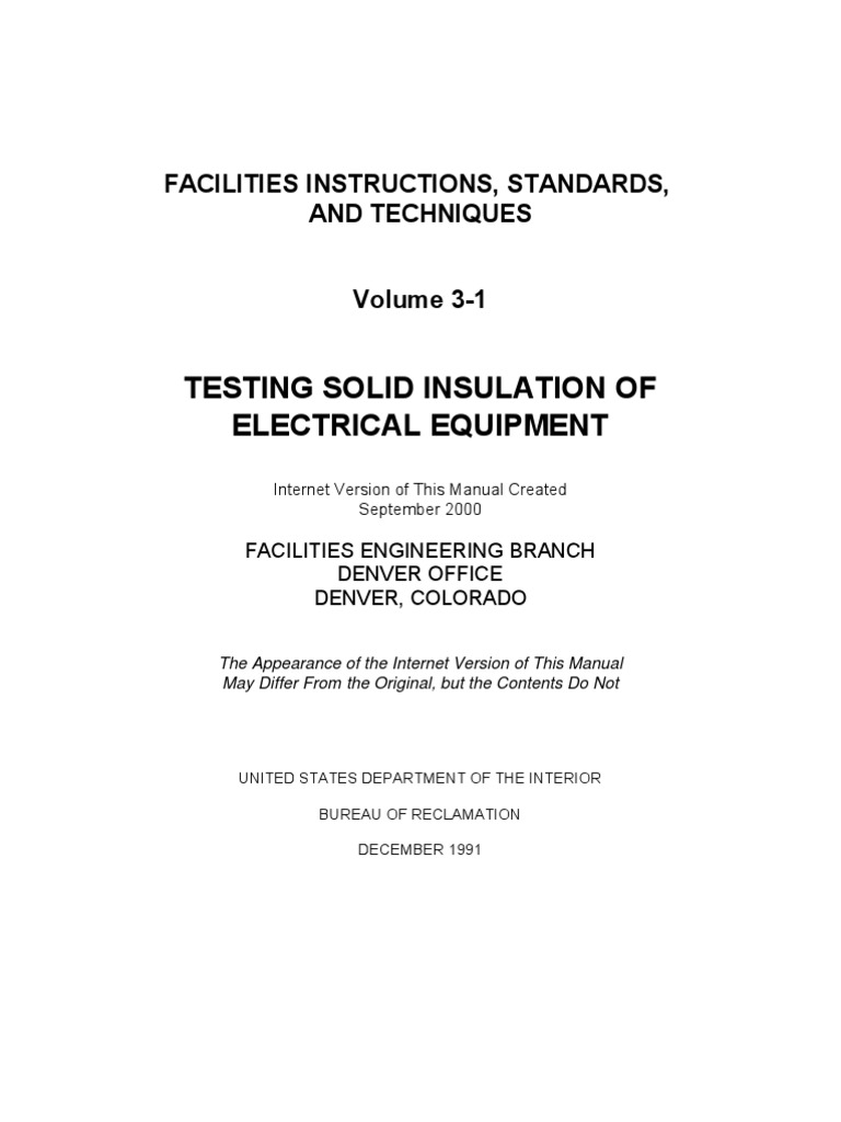 Transformer Insulation Testing Standards | PDF | Insulator (Electricity ...