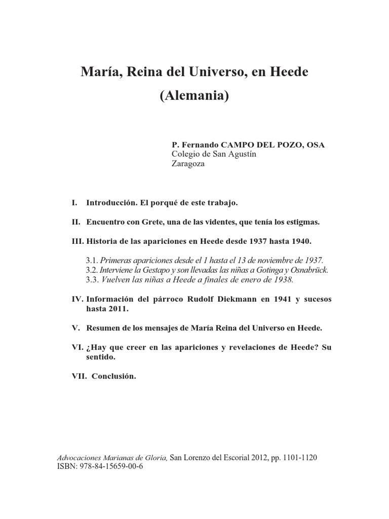 Dialnet MariaReinaDelUniversoEnHeedeAlemania 4100932 | PDF | Papa Pío ...
