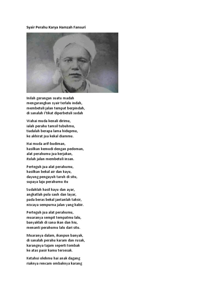 Syair Perahu Karya Hamzah Fansuri | PDF