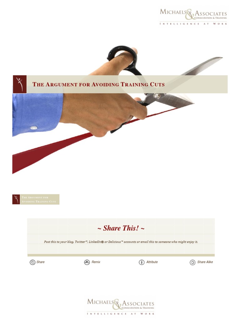 The Argument For Avoiding Training Cuts | PDF | Us Airways | Risk