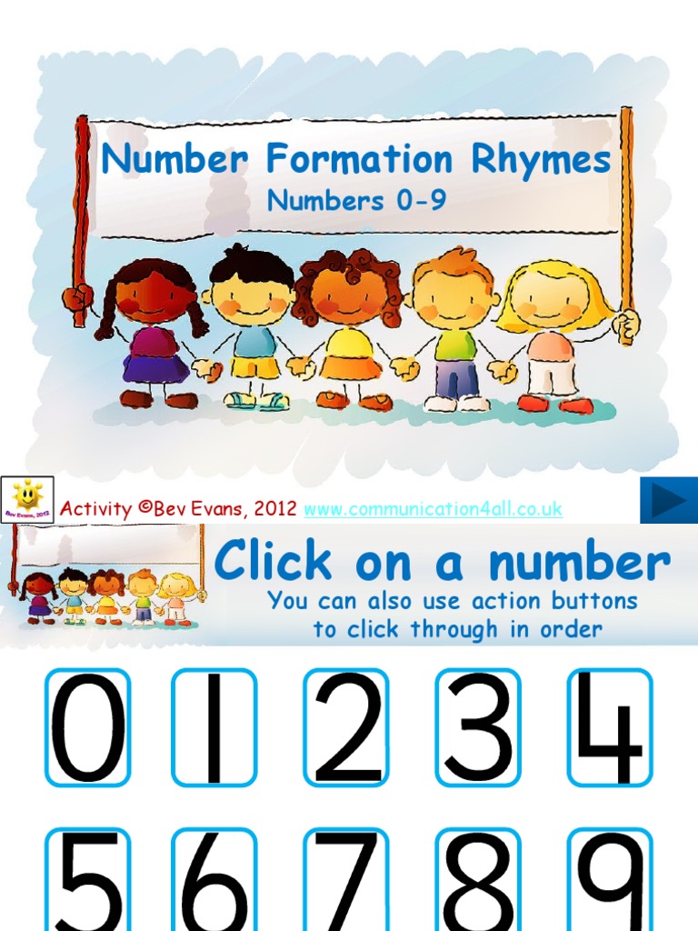Number Formation Rhymes | PDF