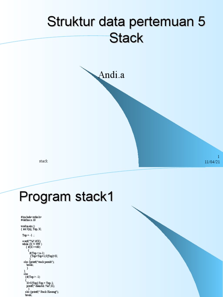 Struktur Data Pertemuan 5 Stack | PDF