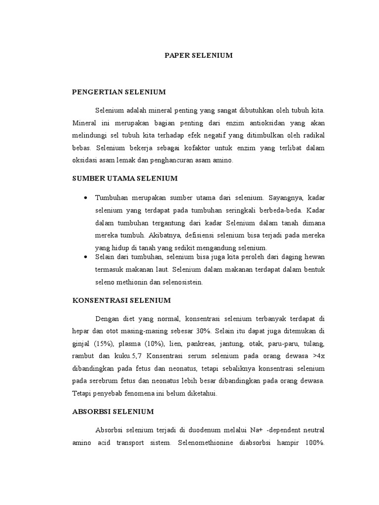 Selenium | PDF | Sains & Matematika | Gaya Hidup