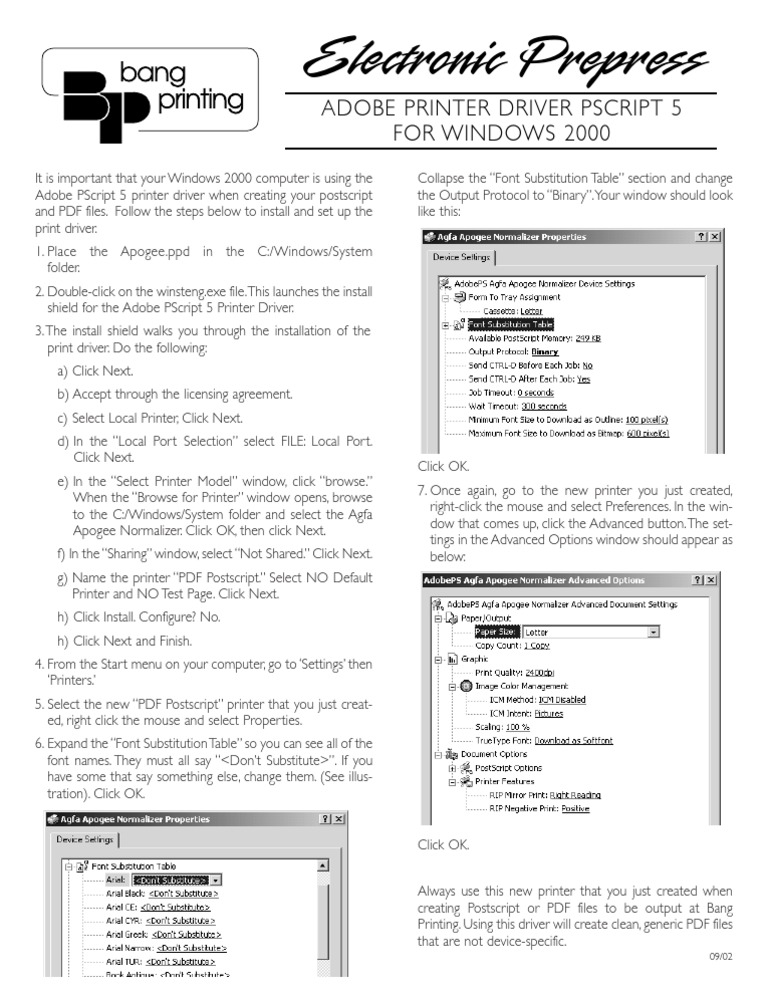 Windows 2000 Printer Setup | PDF | Windows 2000 | Operating System Families