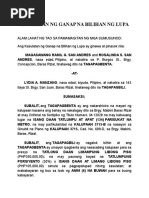 Deed of Absolute Sale Tagalog | PDF