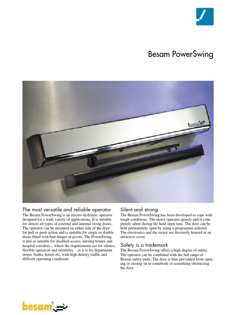 Besam PowerSwing (Cua Mo) | PDF | Door | Alternating Current