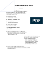 A1 Level English Reading Exercises | PDF