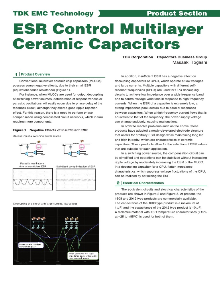 ESR Control Multilayer Ceramic Capacitors: TDK EMC Technology ...