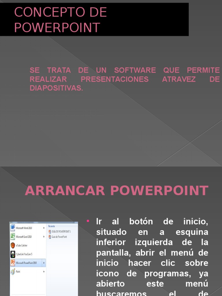 Concepto de Powerpoint | PDF | Point and Click | Microsoft PowerPoint