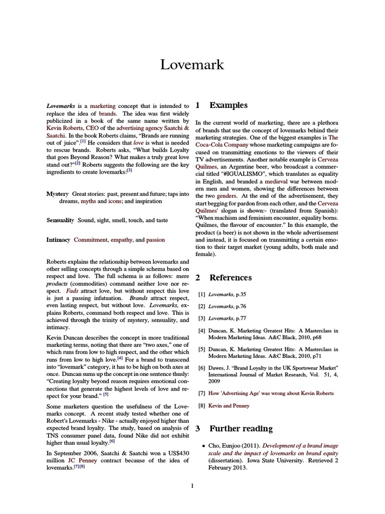 Love Marks | PDF | Brand | Brand Management