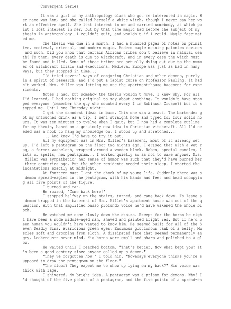 Niven, Larry - Convergent Series (SS Coll) | PDF | Witchcraft | Synagogue