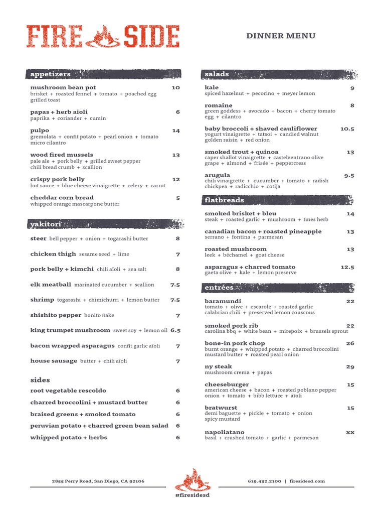 Appetizers Salads: Dinner Menu | PDF