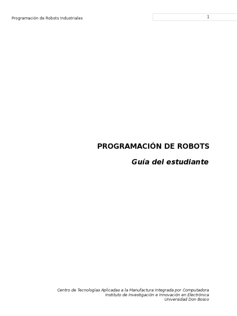 Guia Ciros | PDF | Robot | Robótica