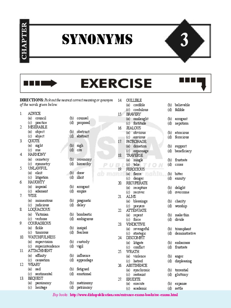 Synonyms: of The Words Given Below | PDF | Science | Philosophical Science