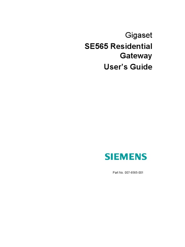 Siemens Gigaset SE565 | PDF | Ip Address | Firewall (Computing)