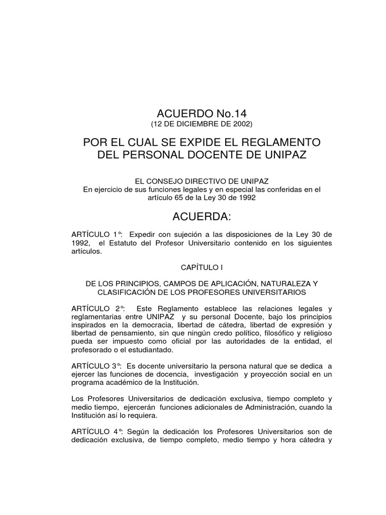 Reglamento Docente | PDF | Maestros | Universidad