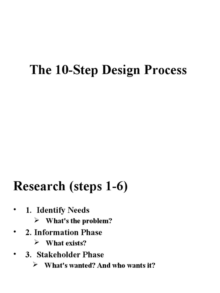 The 10-Step Design Process | PDF | Computer Aided Design | Function ...