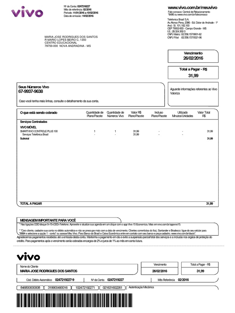 Conta Vivo | PDF | Economias | Brasil
