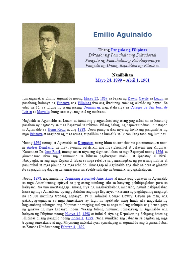 Emilio Aguinaldo | PDF