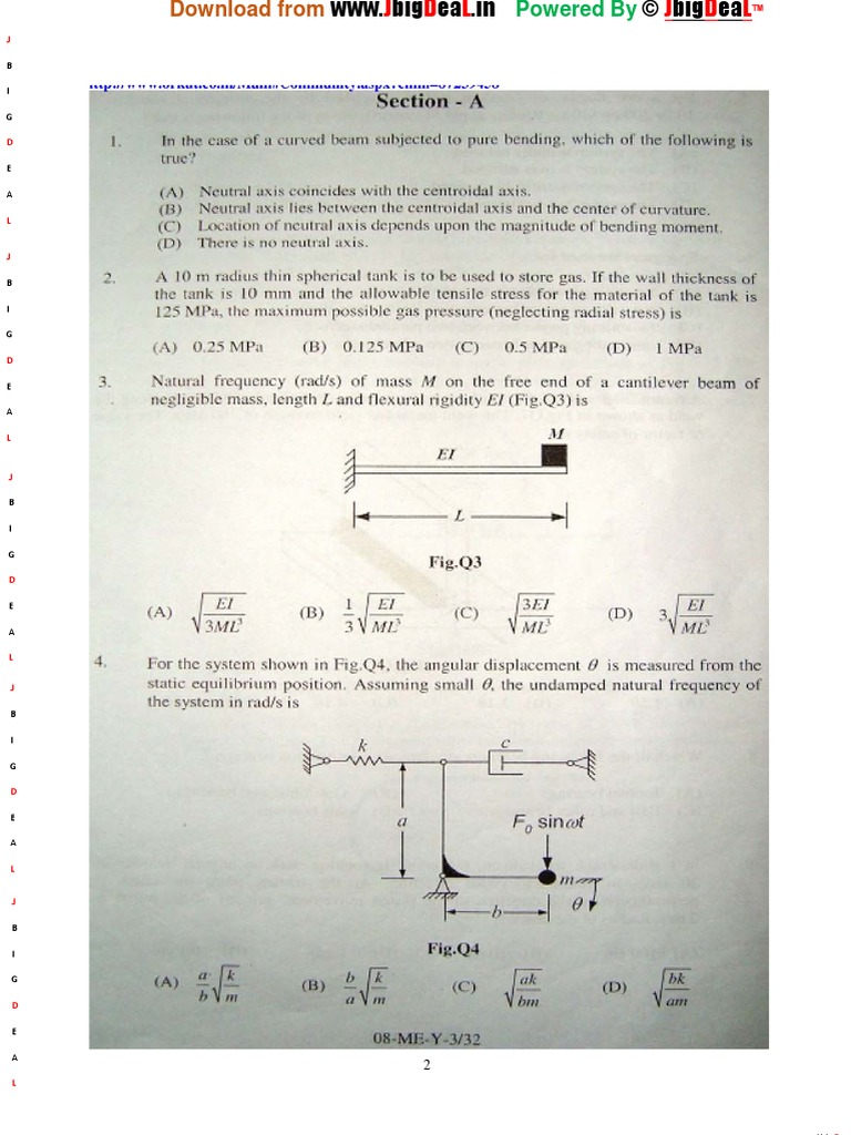 DRDO Mechanical Engineering Paper | PDF