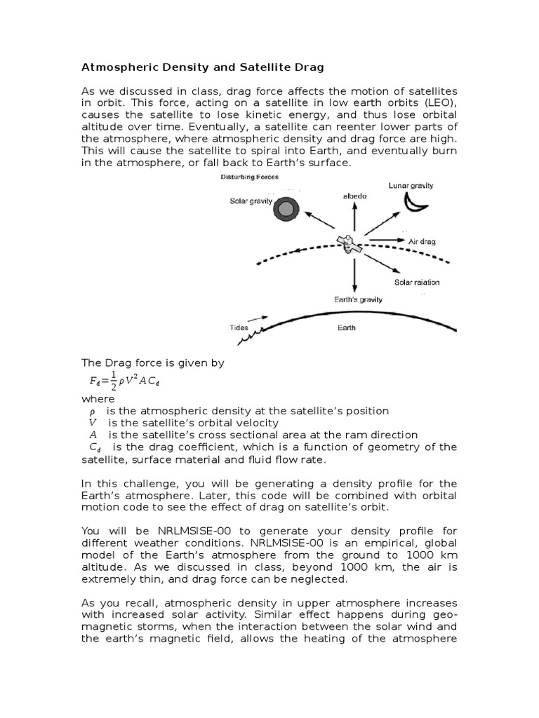 Atmospheric Density Profiles for Satellite Drag Analysis | PDF | Space ...