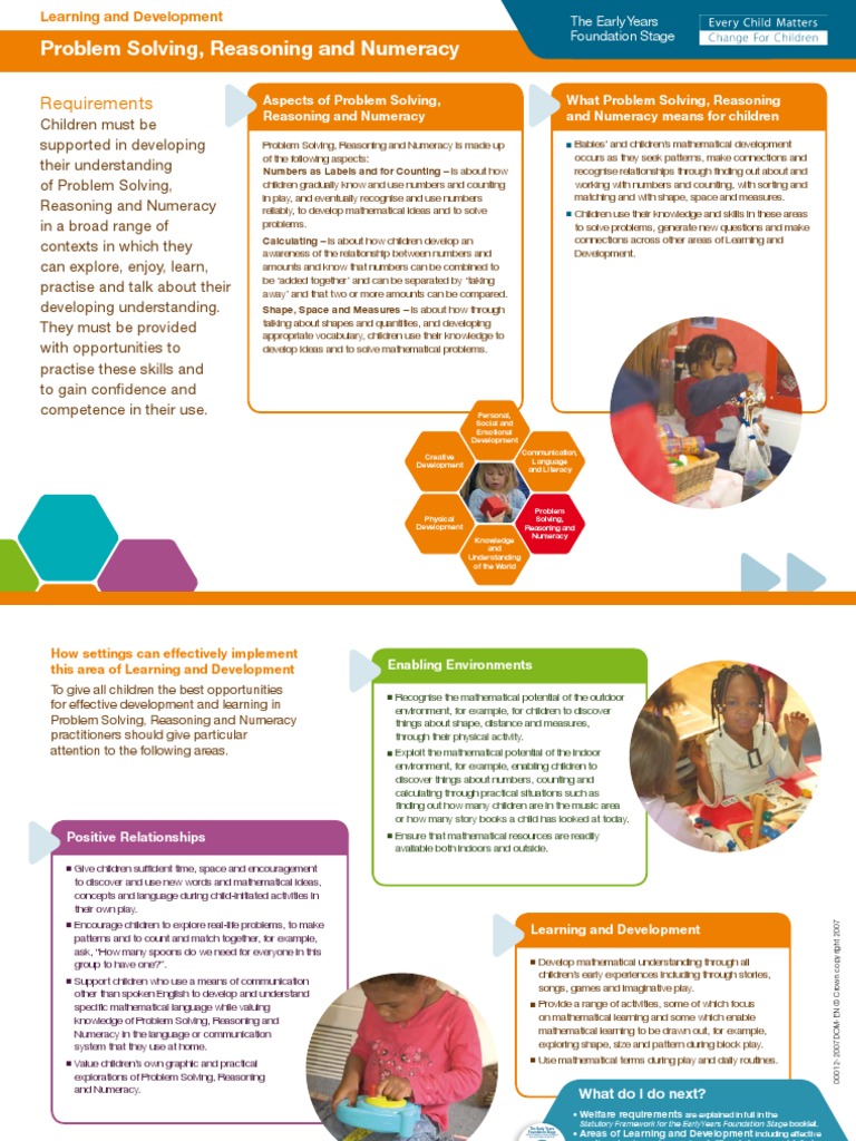 EYFS Problem Solving, Reasoning and Numeracy For Offwell Under Fives ...