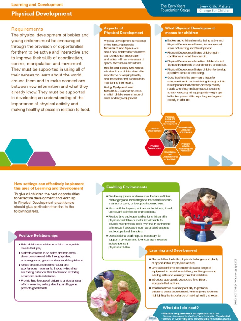 EYFS Physical Development For Offwell Under Fives | PDF | Applied ...