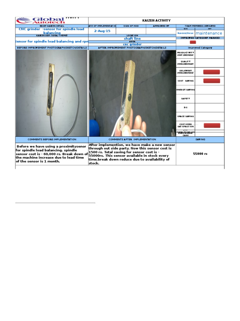 Kaizen CNC Grinder | PDF | Technology & Engineering